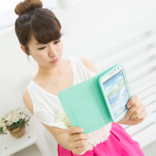 Pu Leather Cute Bowtie Wallet Type Flip Case Cover For Samsung on Luulla